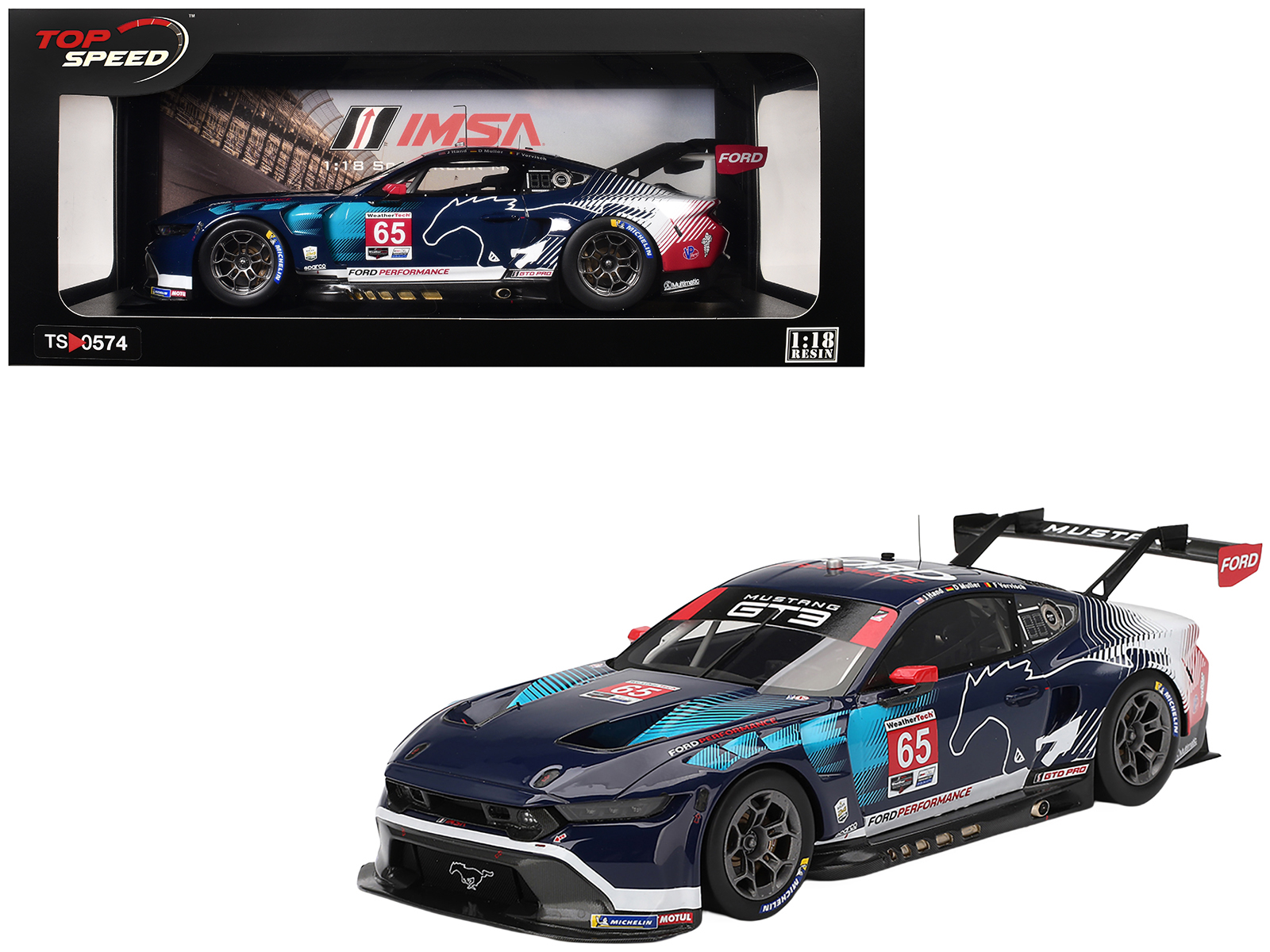 Ford Mustang GT3 #65 Joey Hand - Dirk Muller - Frederic Vervisch "Ford ...