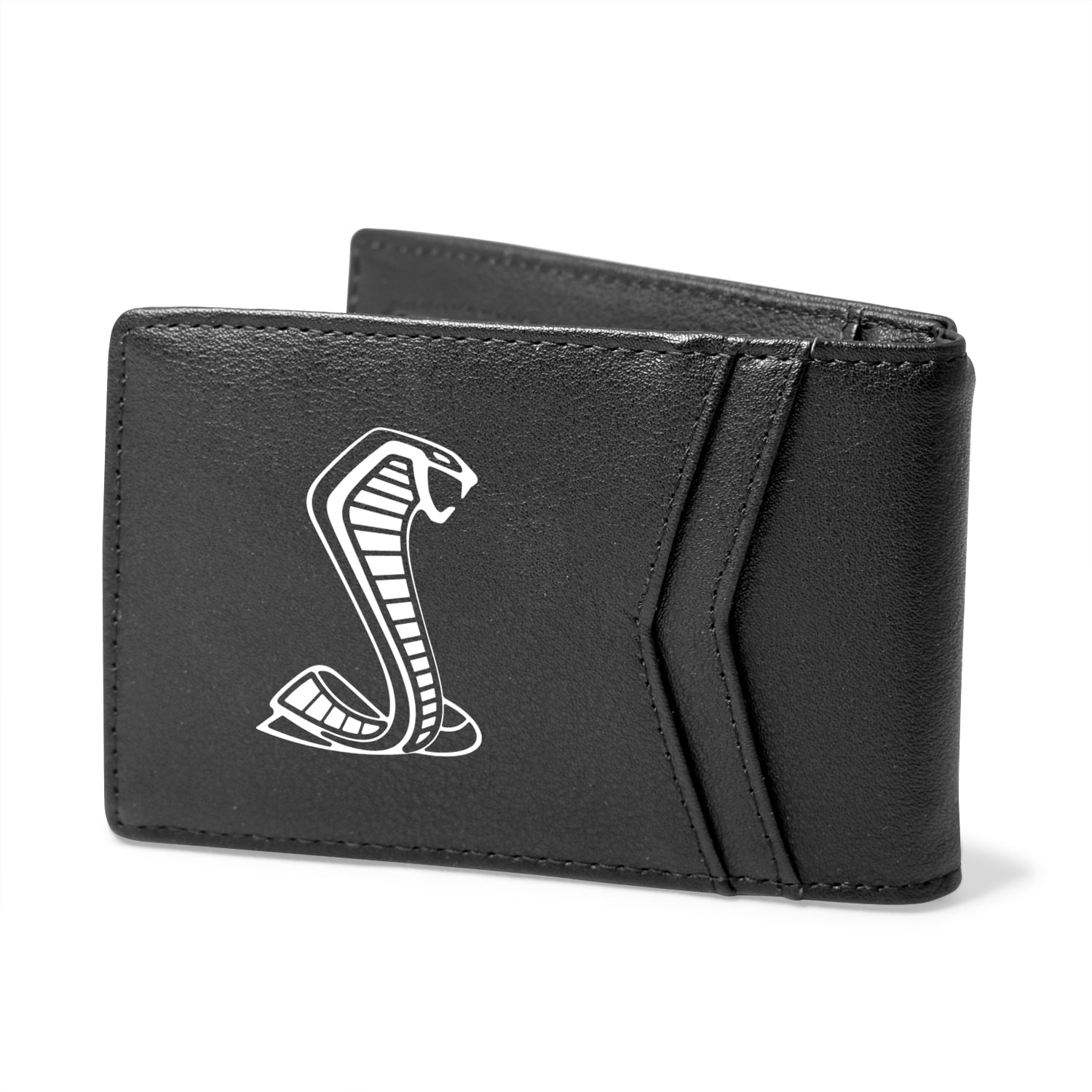 Ford Mustang GT350R Black PU Leather Slim RFID Resistant Bi-fold Men ...