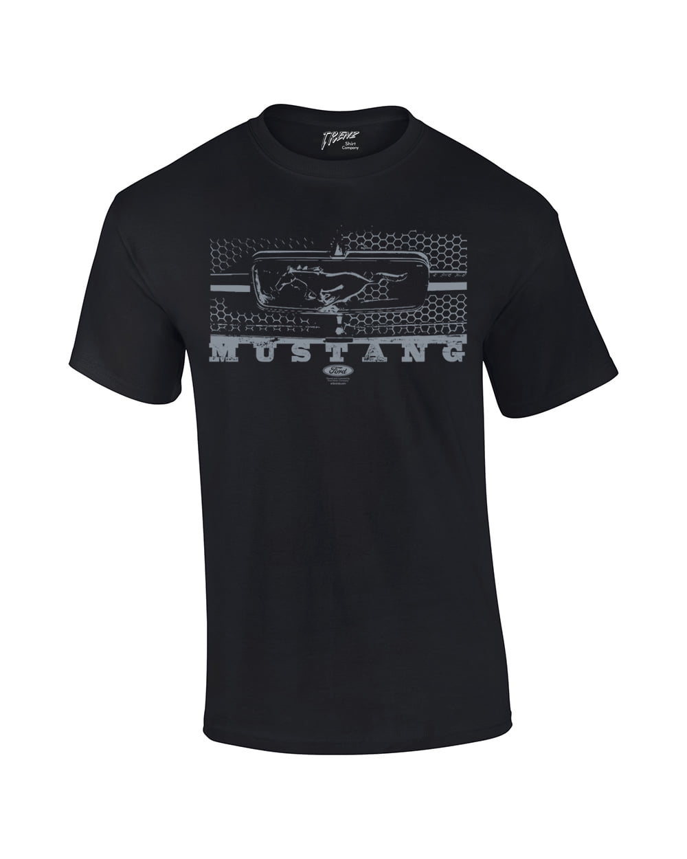 Ford Mustang Apparel: Classic Honeycomb Grill & Pony Emblem T-Shirt ...