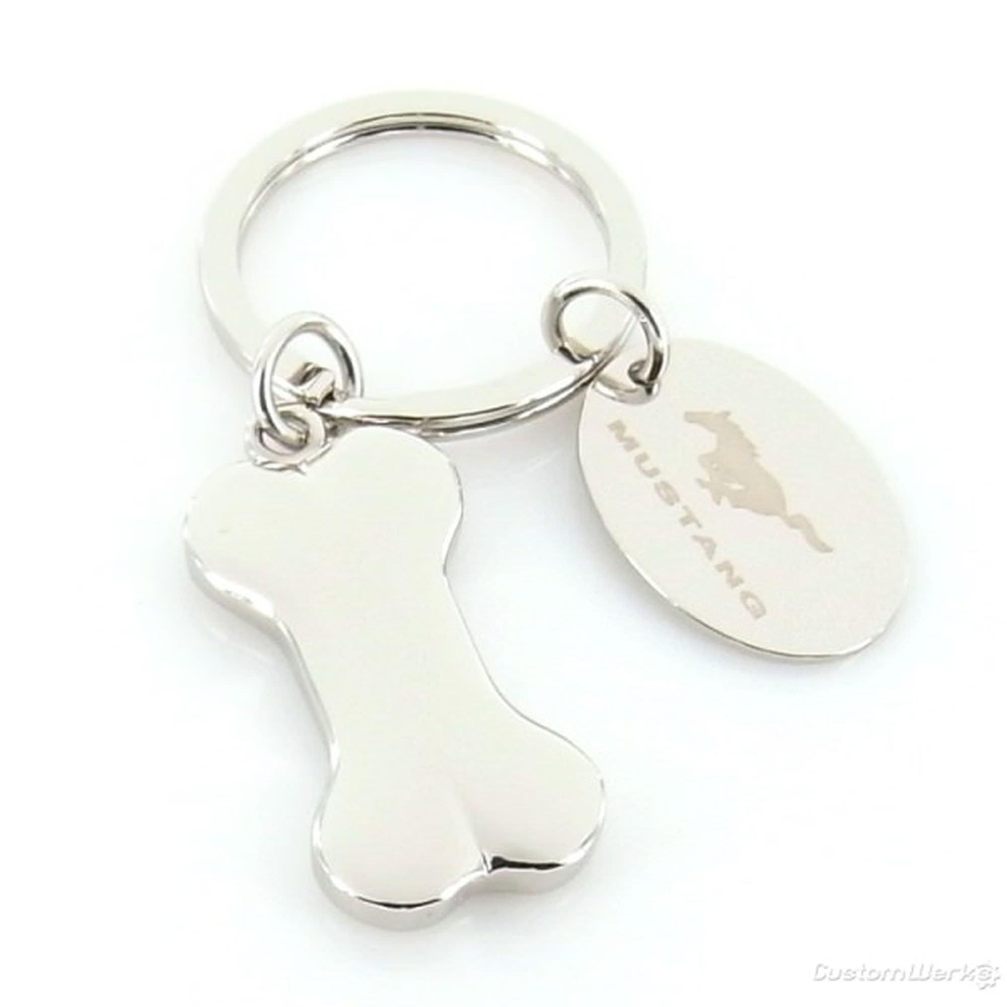 Ford Mustang Key Chain With Id Tag (Chrome) - Walmart.com