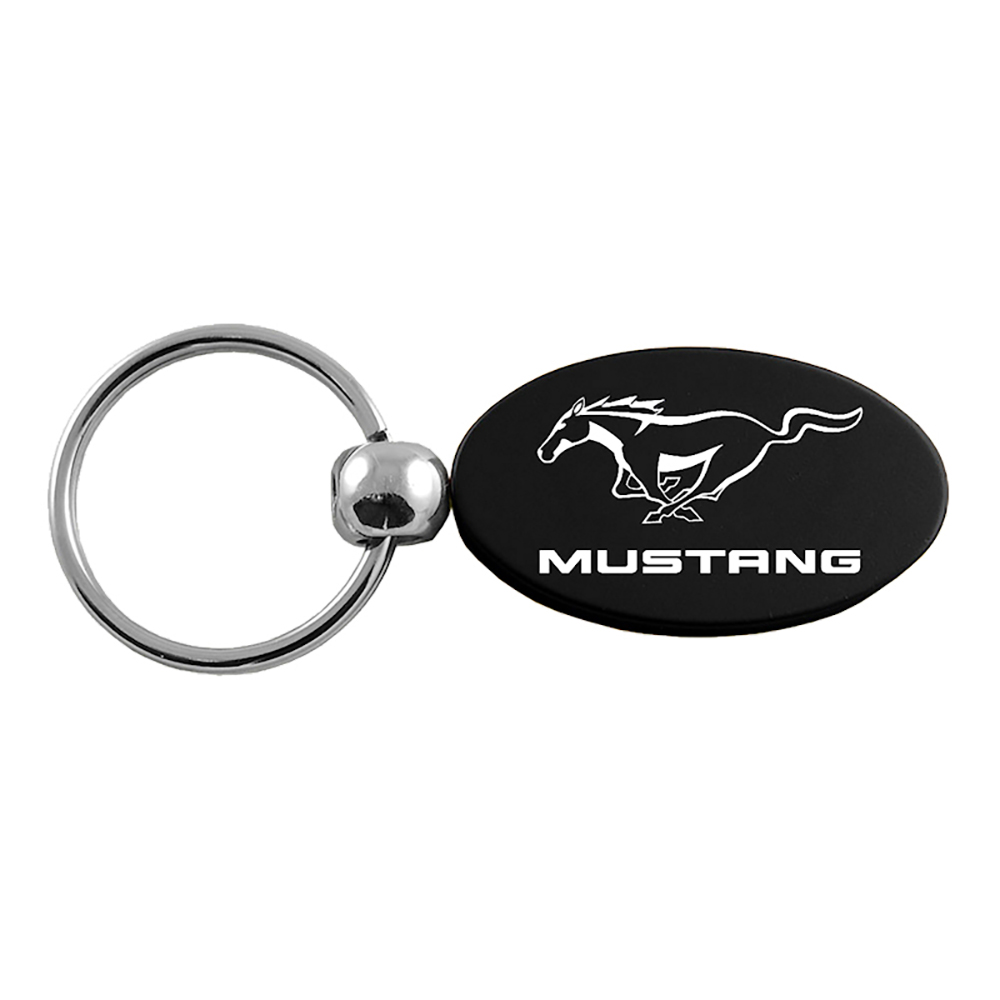 Ford Mustang Keychain & Keyring - Black Oval - Walmart.com
