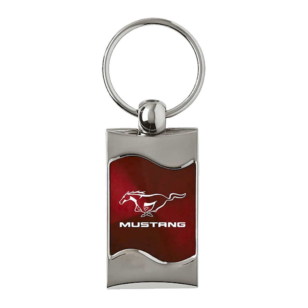 Ford Mustang Keychain & Keyring - Burgundy Wave - Walmart.com