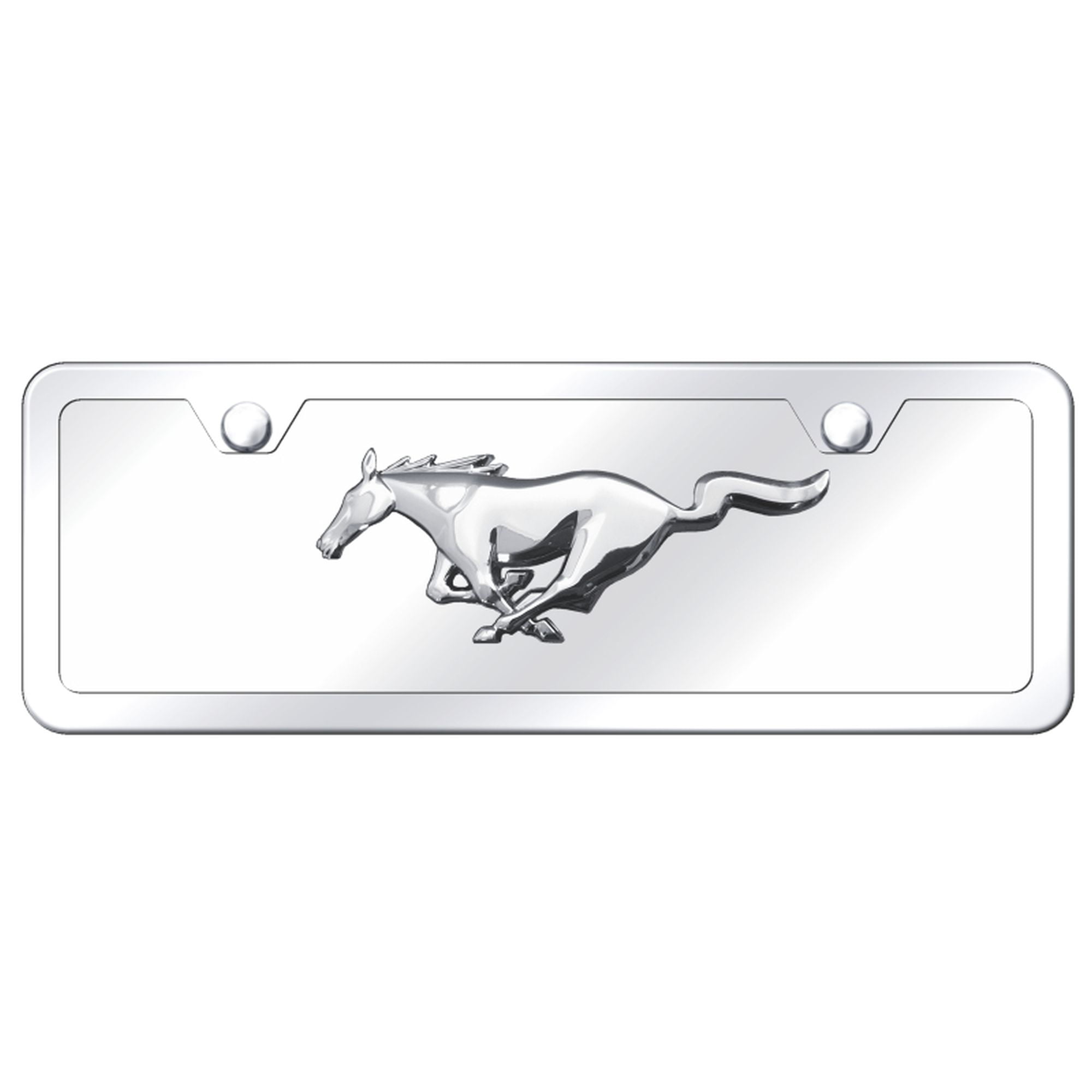 Ford Mustang Logo Mini License Plate Kit (Chrome on Mirrored) - Walmart.com