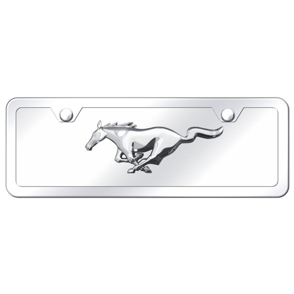 Ford Mustang Logo Mini License Plate Kit (Chrome on Mirrored) - Walmart.com