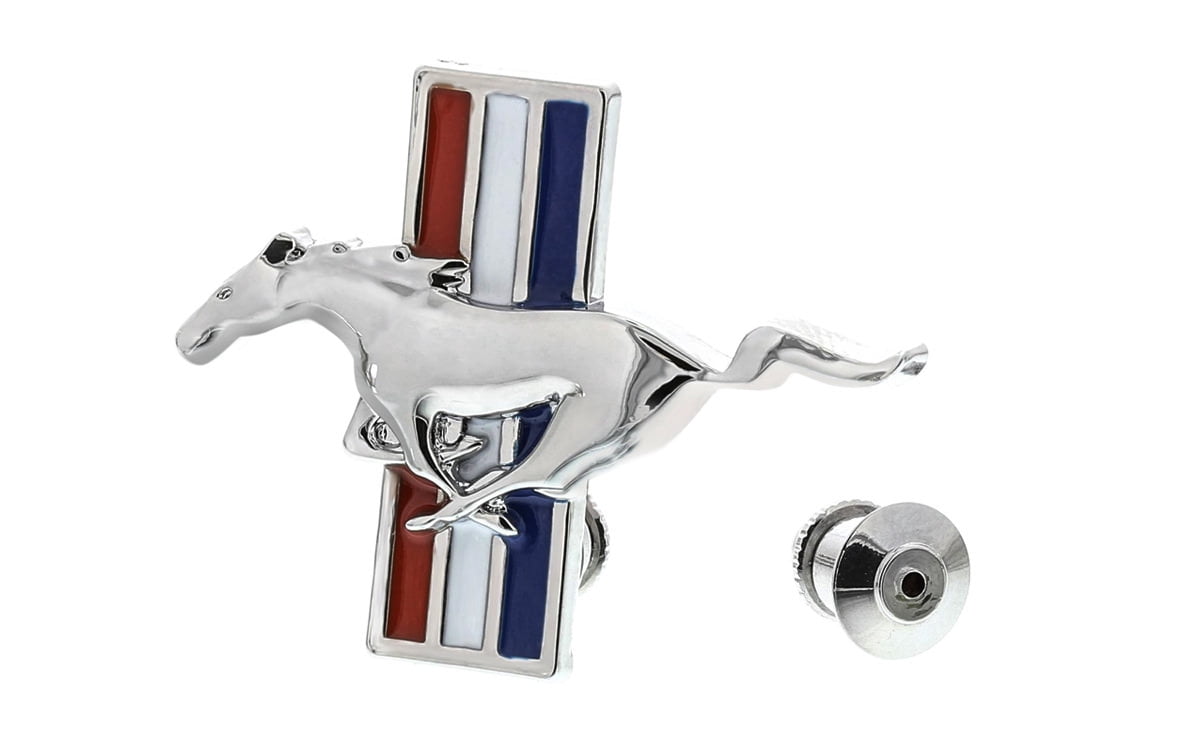 Ford Mustang Logo Tri Color Lapel Pin (Silver) - Walmart.com