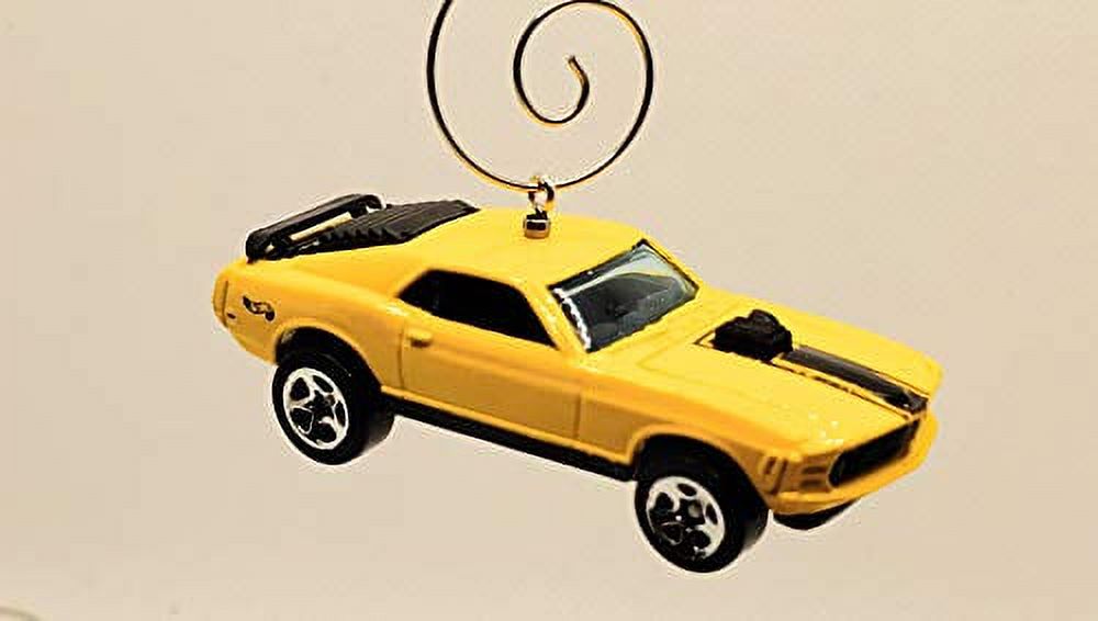 Ford Mustang Mach 1 Christmas Ornament 1:64 Yellow - Walmart.com