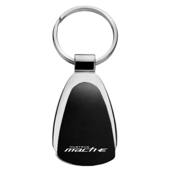 Ford Mustang Mach-E Log Black Teardrop Key Chain Fob Ring Official ...