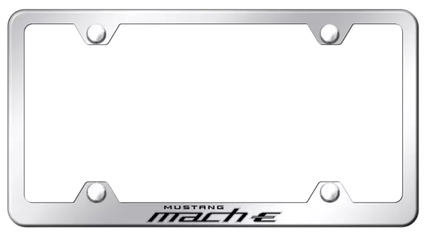 Ford Mustang Mach-E Steel Wide Body Chrome License Plate Frame Official Licensed - Walmart.com