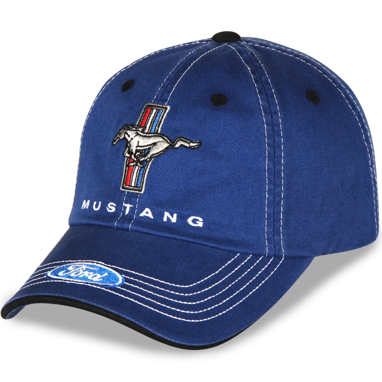 Ford Mustang Men's Official Licensed Embroidered Mustang Logo Hat Cap ...