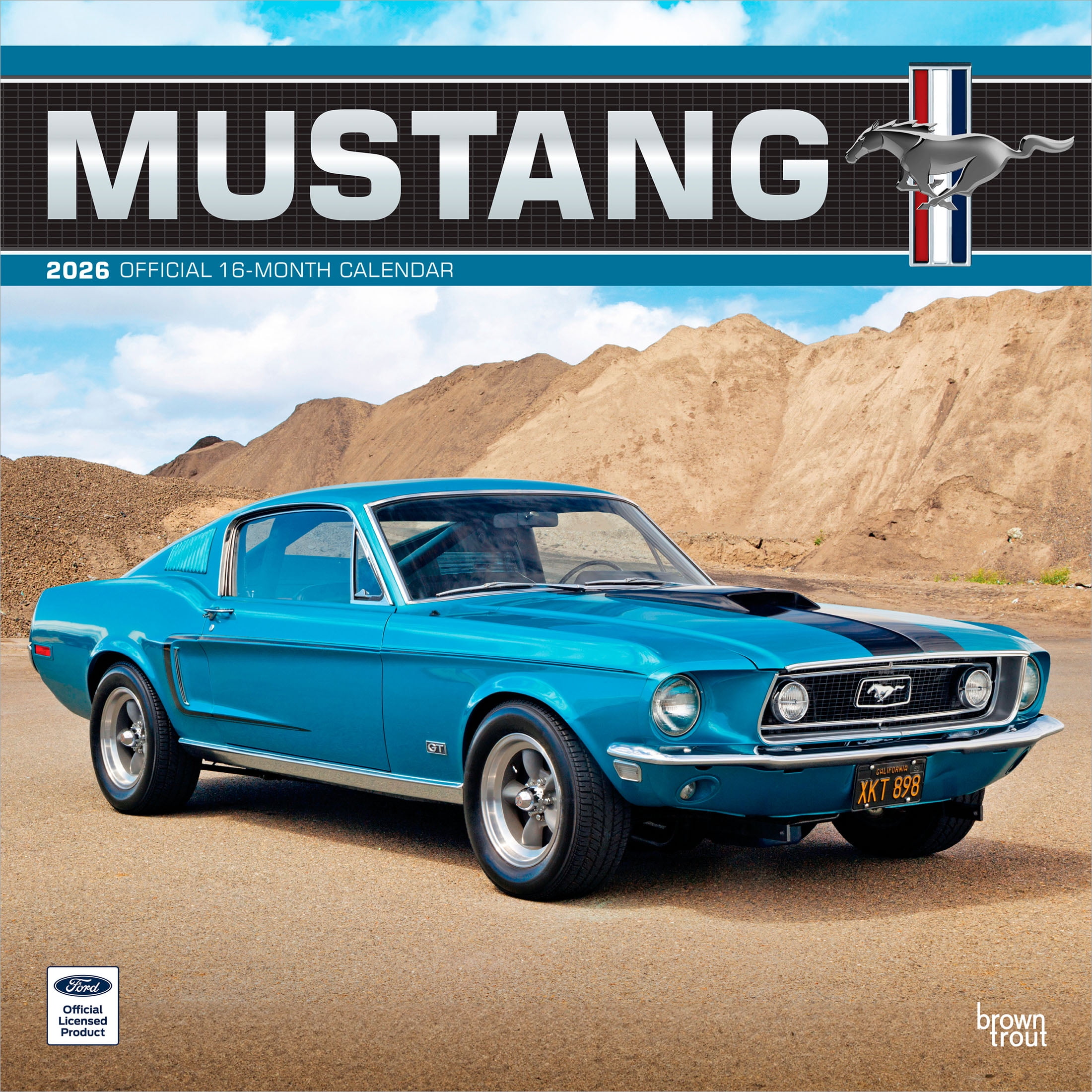 Ford Mustang OFFICIAL | 2026 12x24" (Hanging) Square Wall Calendar ...