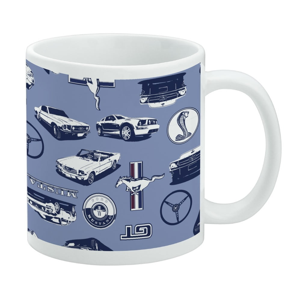 Ford Mustang Pattern White Mug - Walmart.com