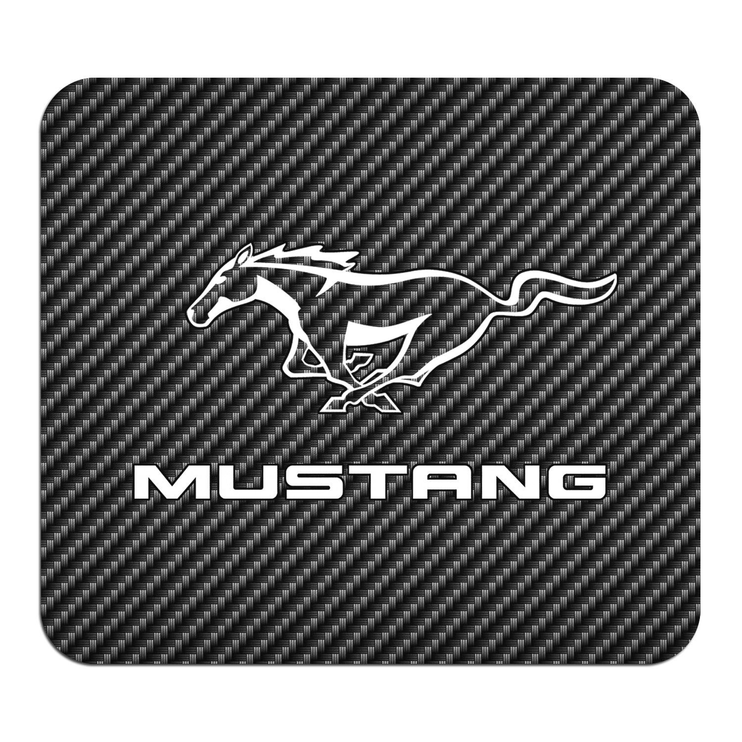 Ford Mustang Pony Black Carbon Fiber Texture Graphic PC Mouse Pad ...