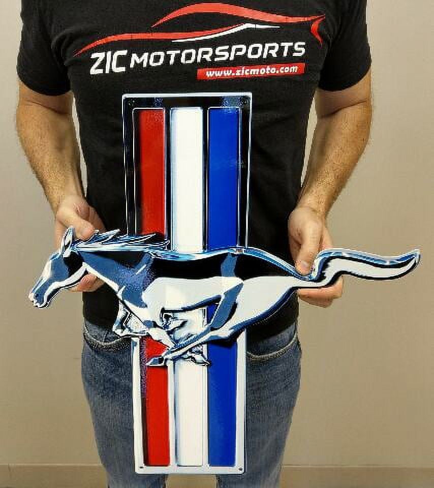 Ford Mustang Pony Color Tri-Bar Steel Sign - Walmart.com