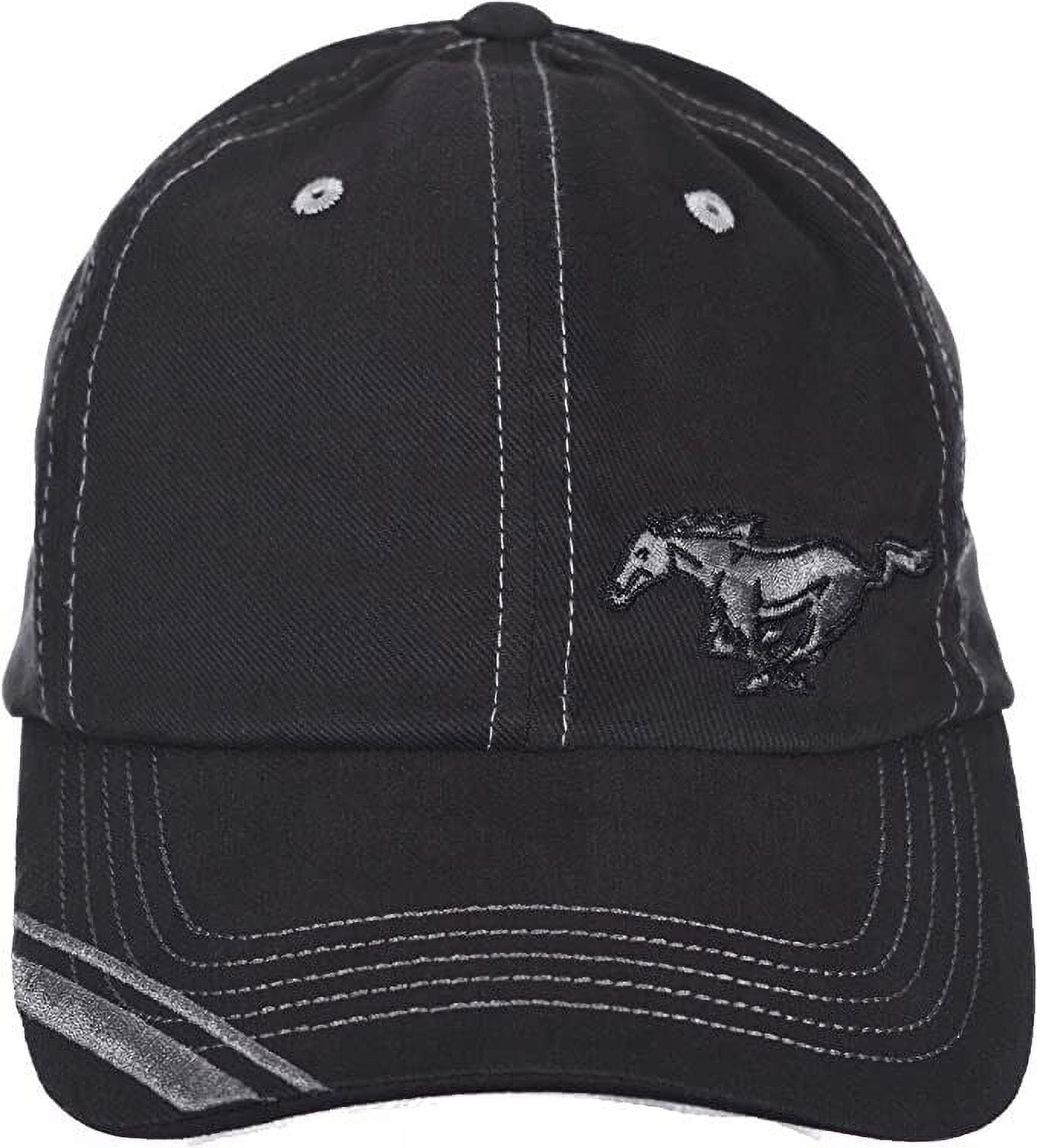 Ford Mustang Pony Logo Baseball Cap Car Auto Racing Hat Black Official ...