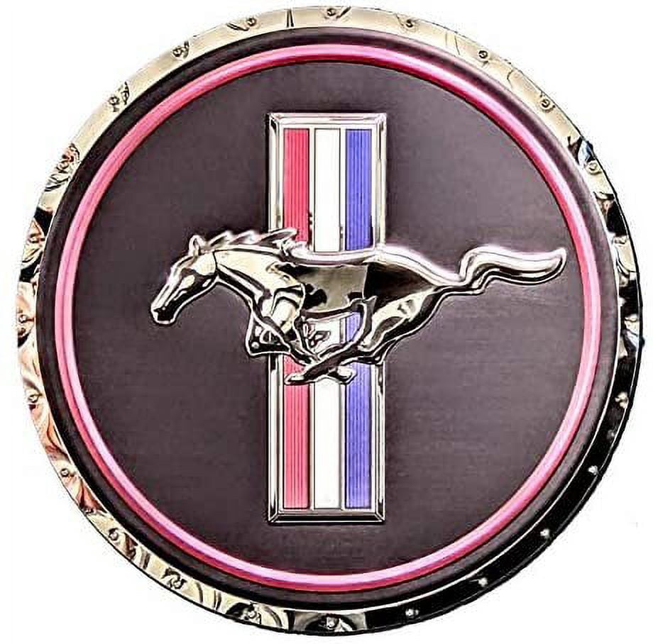 Ford Mustang Pony with Bars Stainless Steel Wall Hanging Sign - Chrome ...