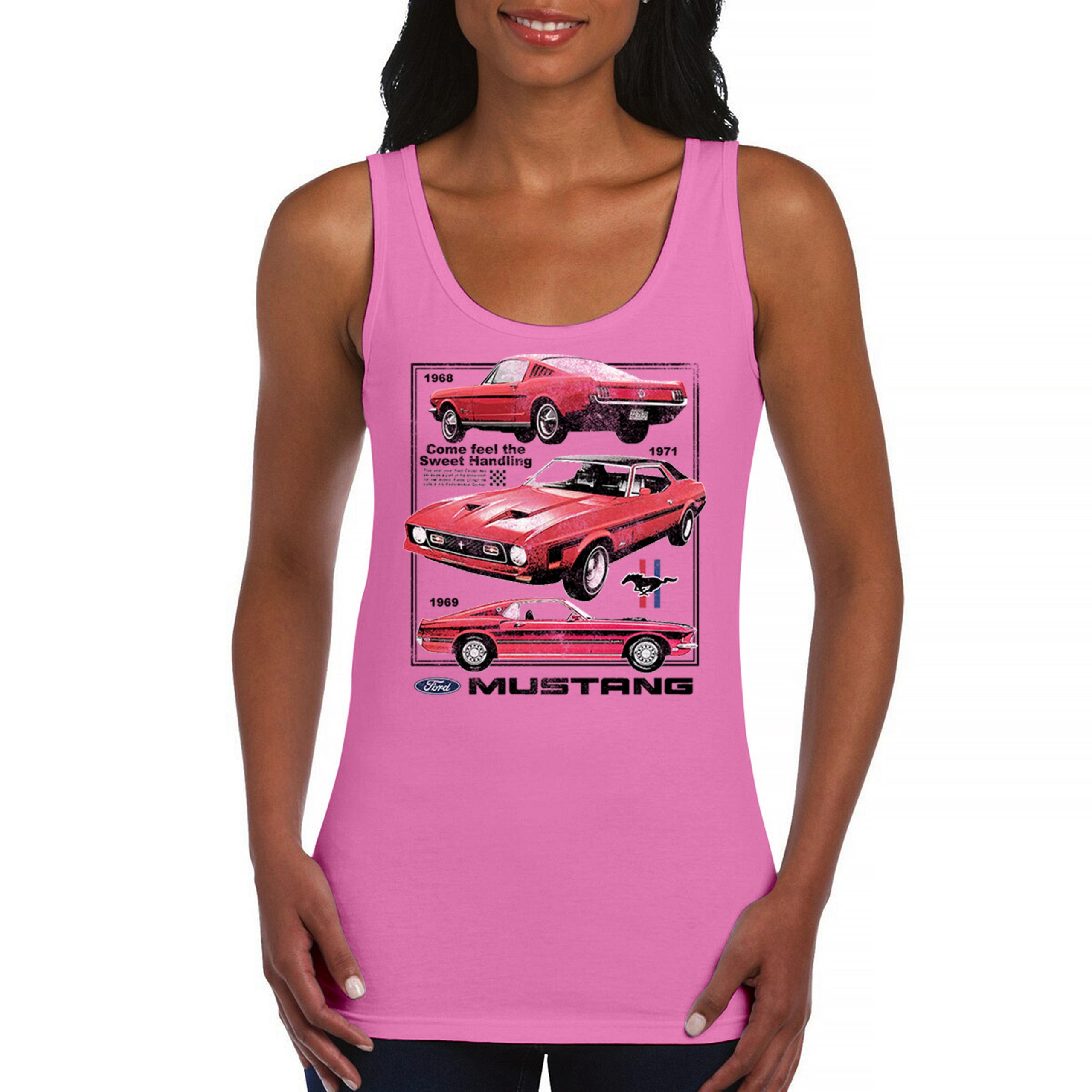 Ford Mustang Poster 1968 1969 1971 Women's Tank Top Legendary Performance American Classic ...