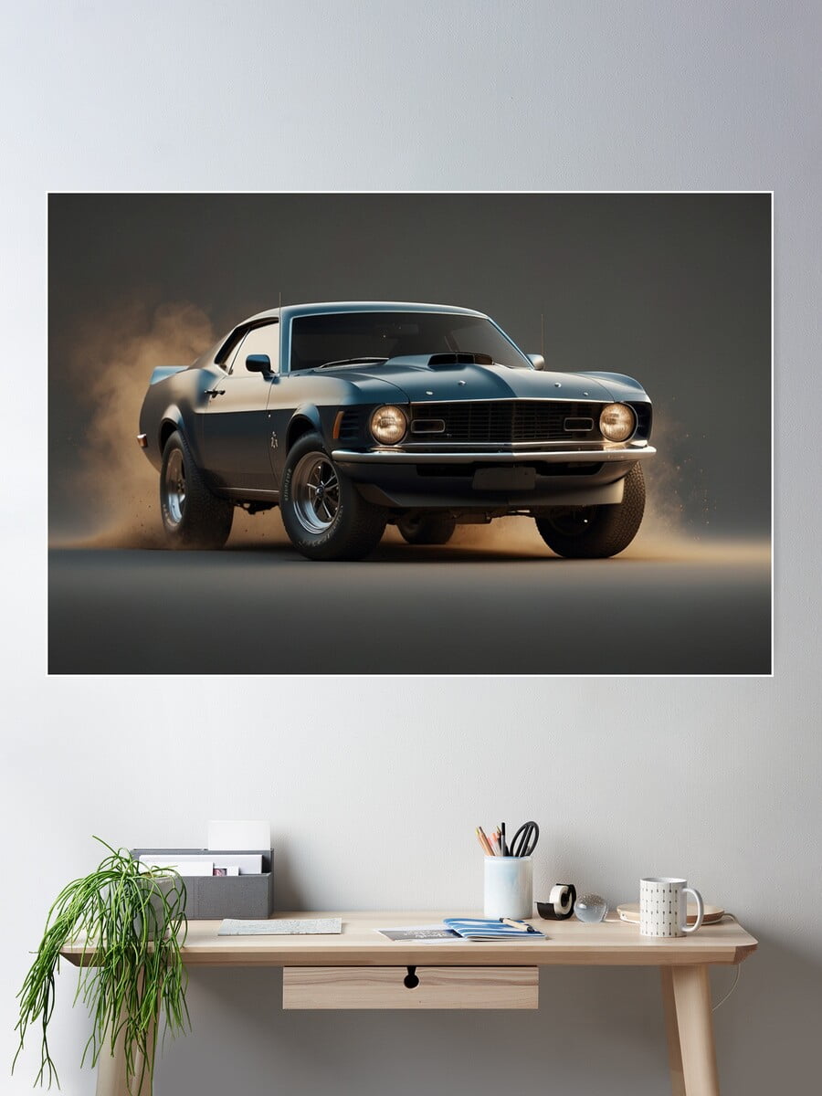 Ford Mustang Poster Wall Art, Modern Wall Decor For Living Room Bedroom ...