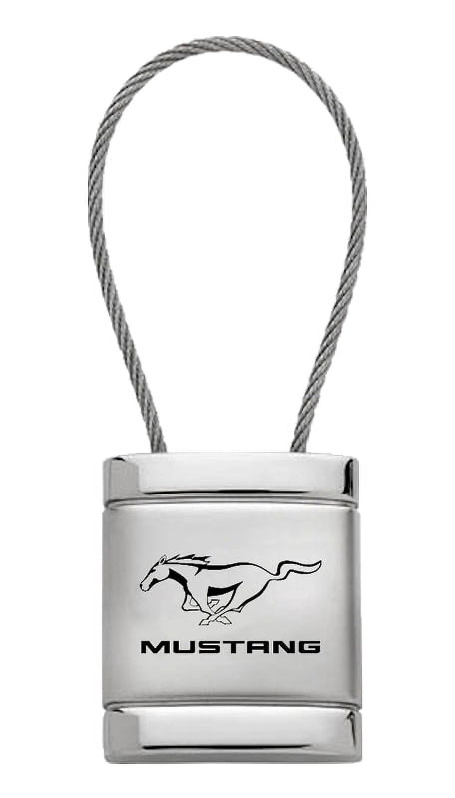 Ford Mustang Satin Chrome Cable Key Ring (Silver) - Walmart.com