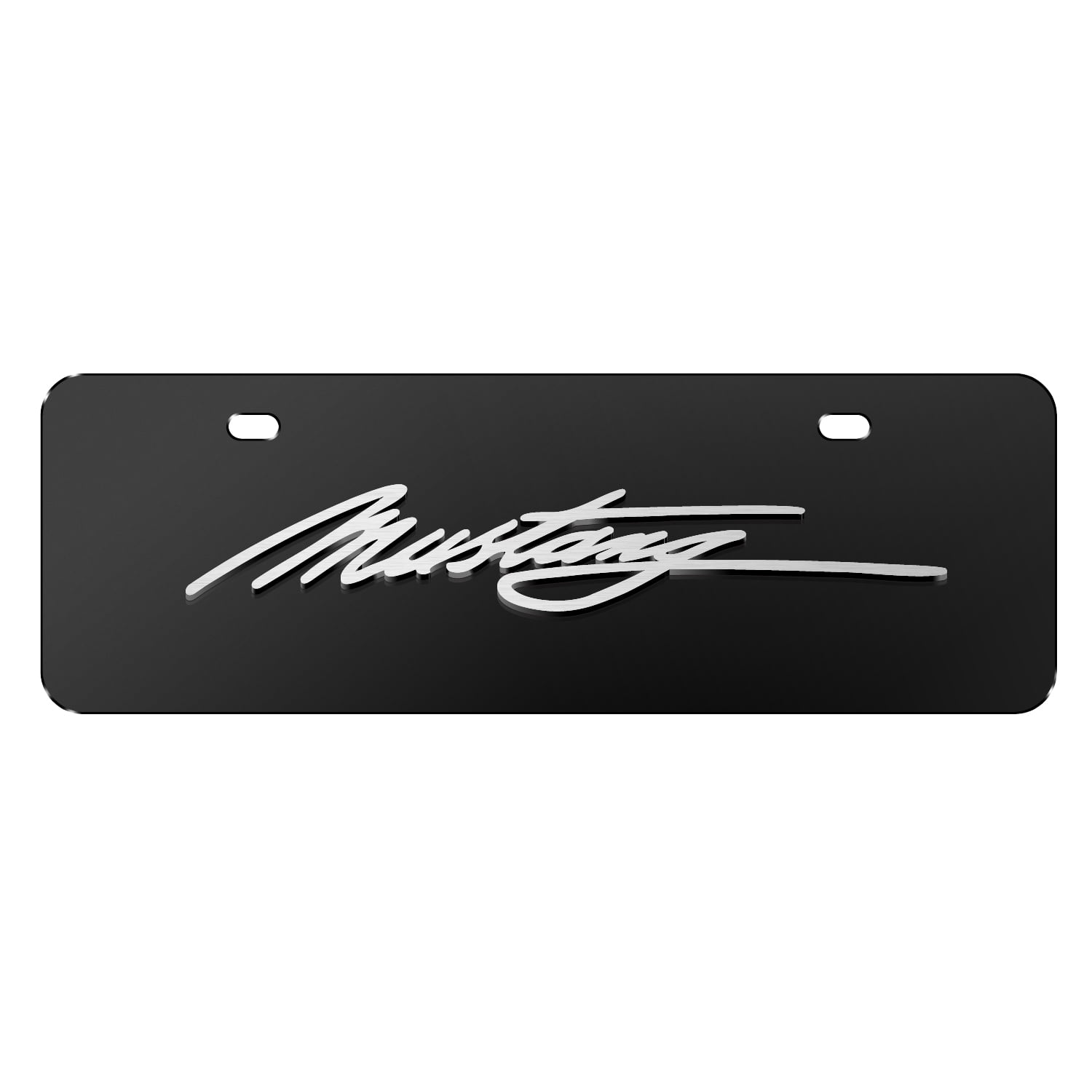 Ford Mustang Script 3D Logo 12" x 4.25" European Look Black Half-Size ...