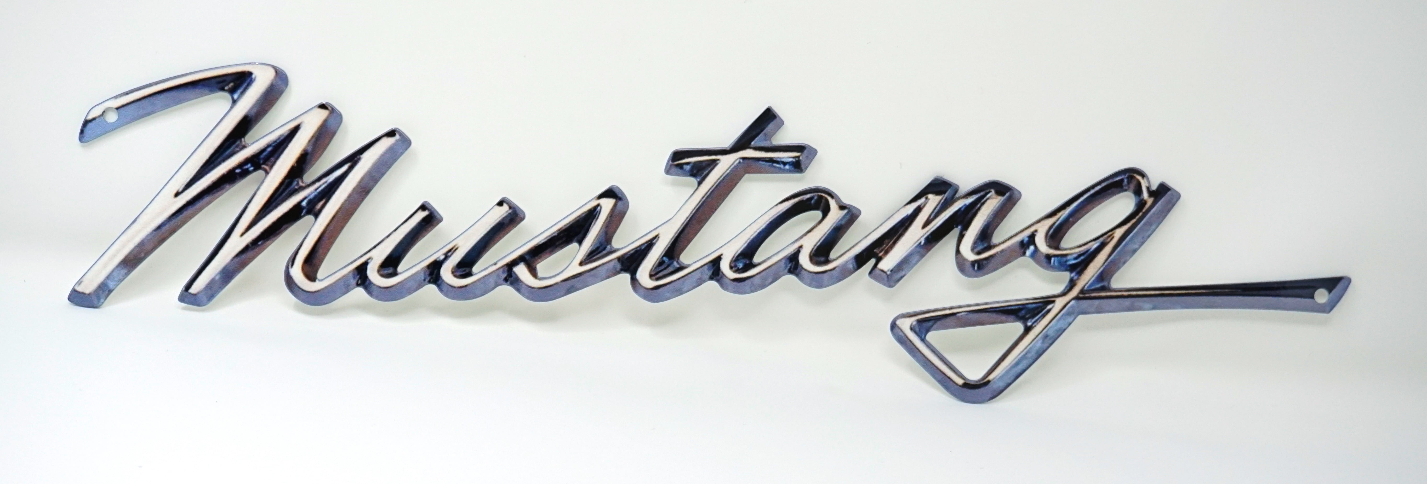Ford Mustang Script Steel Sign - Walmart.com