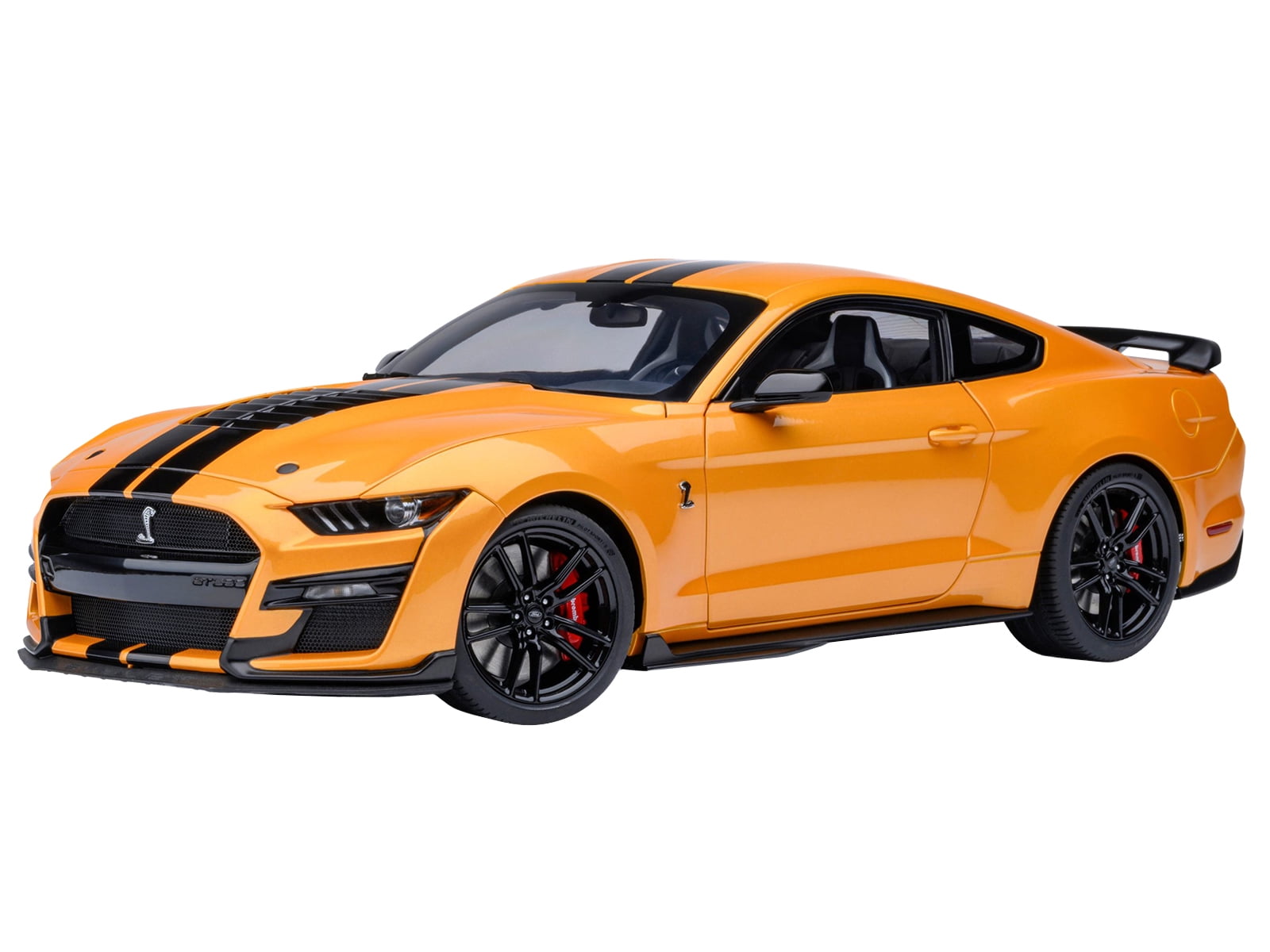Ford Mustang Shelby GT500 Cyber Orange Metallic with Black Stripes 1/18 ...