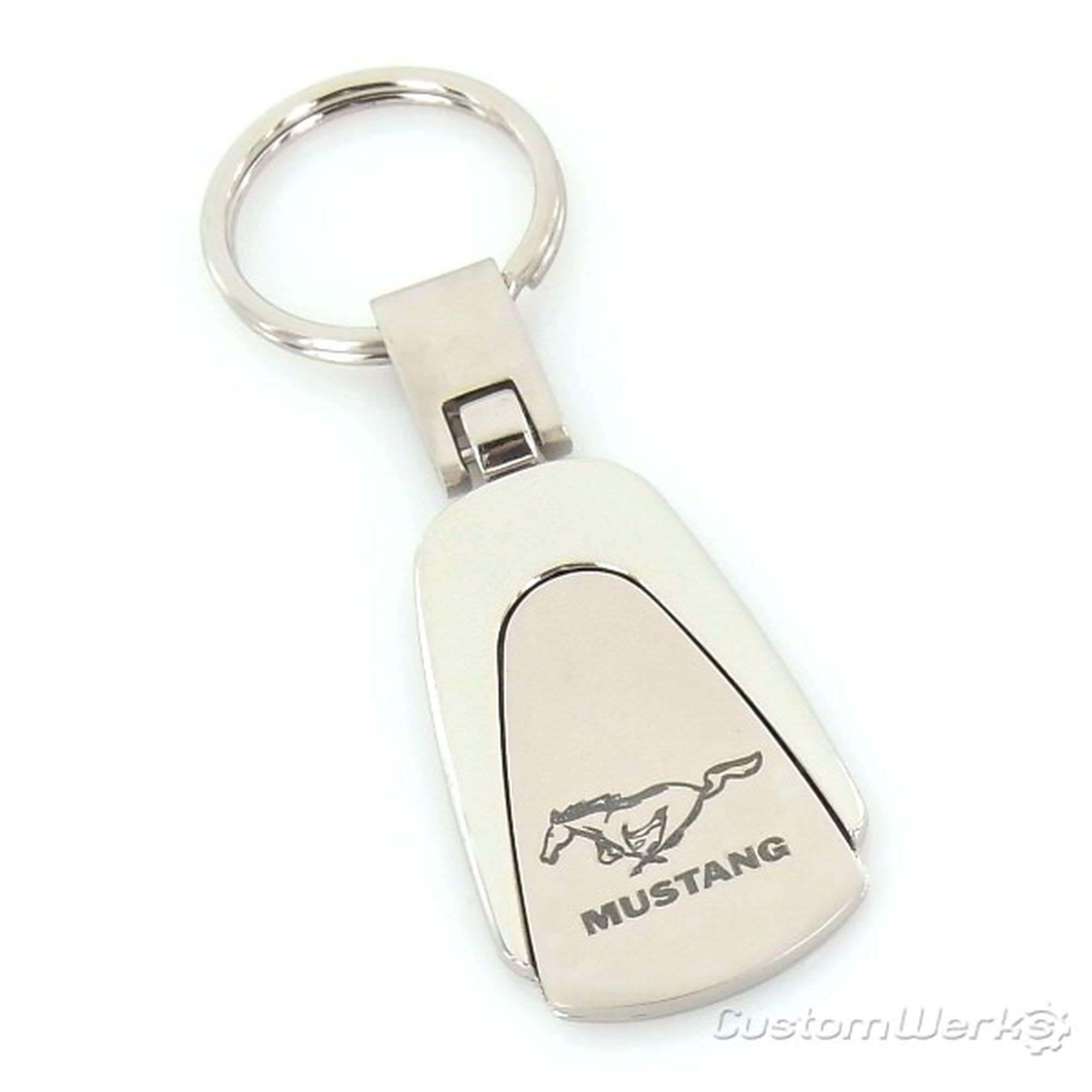 Ford Mustang Tear Drop Keychain (Chrome) - Walmart.com