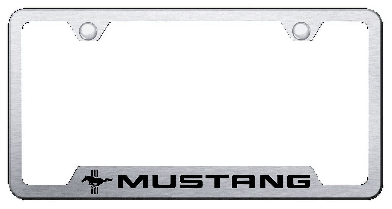 Ford Mustang Tri-Bar Laser Etched Logo Cut-Out License Plate Frame ...