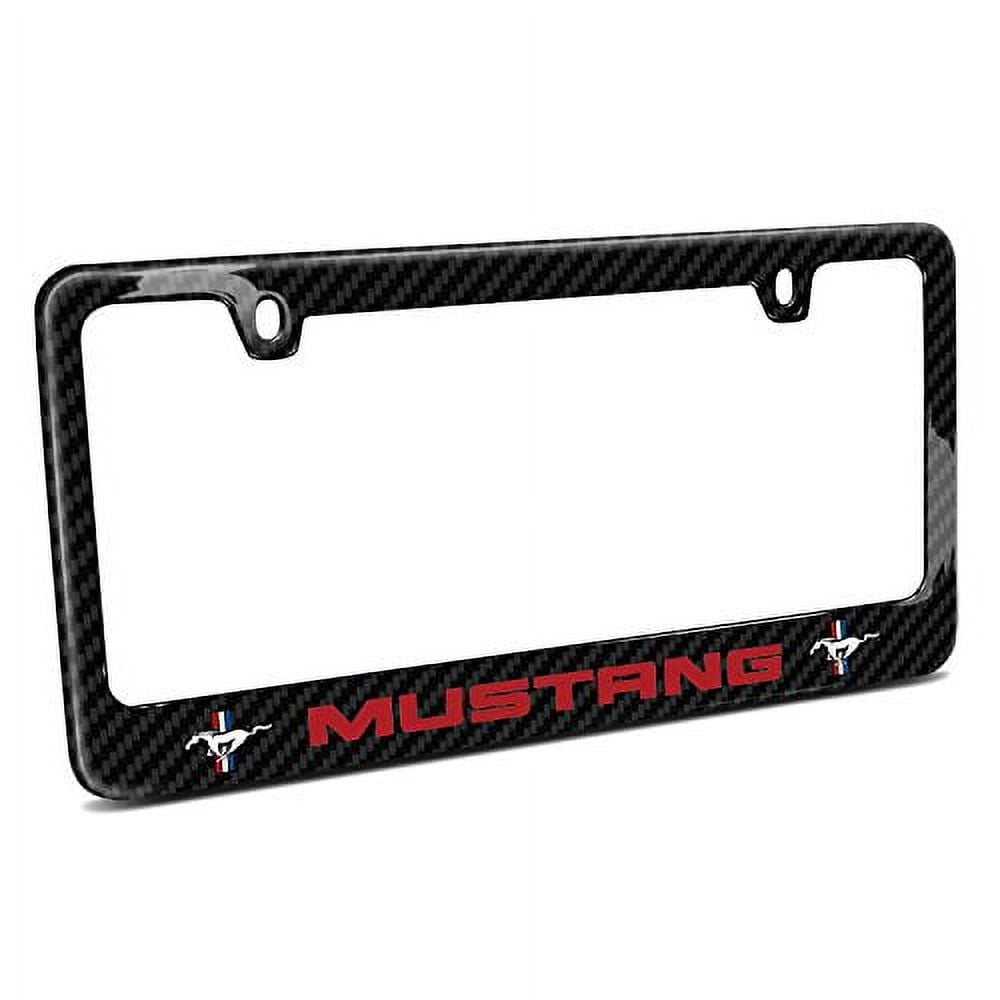 Ford Mustang in Red Dual Logo Black Real 3K Carbon Fiber Glossy Finish ...