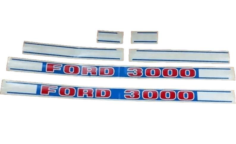Ford New Holland 3000 Tractor Hood Bonnet Decal Sticker Emblem Set Kit ...