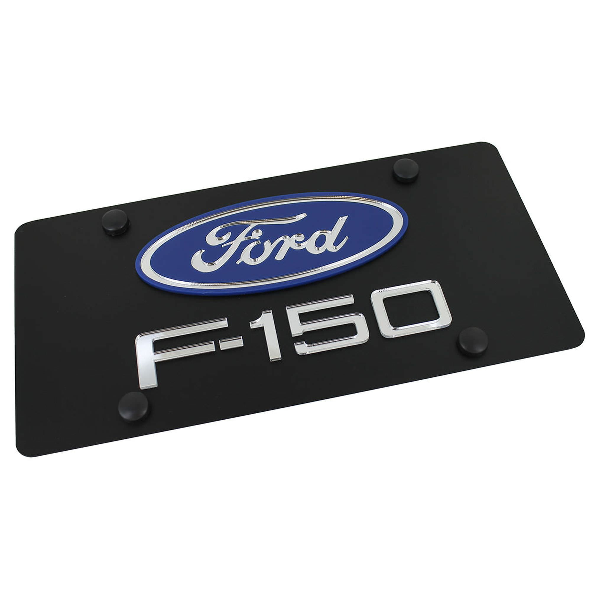 Ford Oval Dual Logo F150 License Plate (Black) - Walmart.com