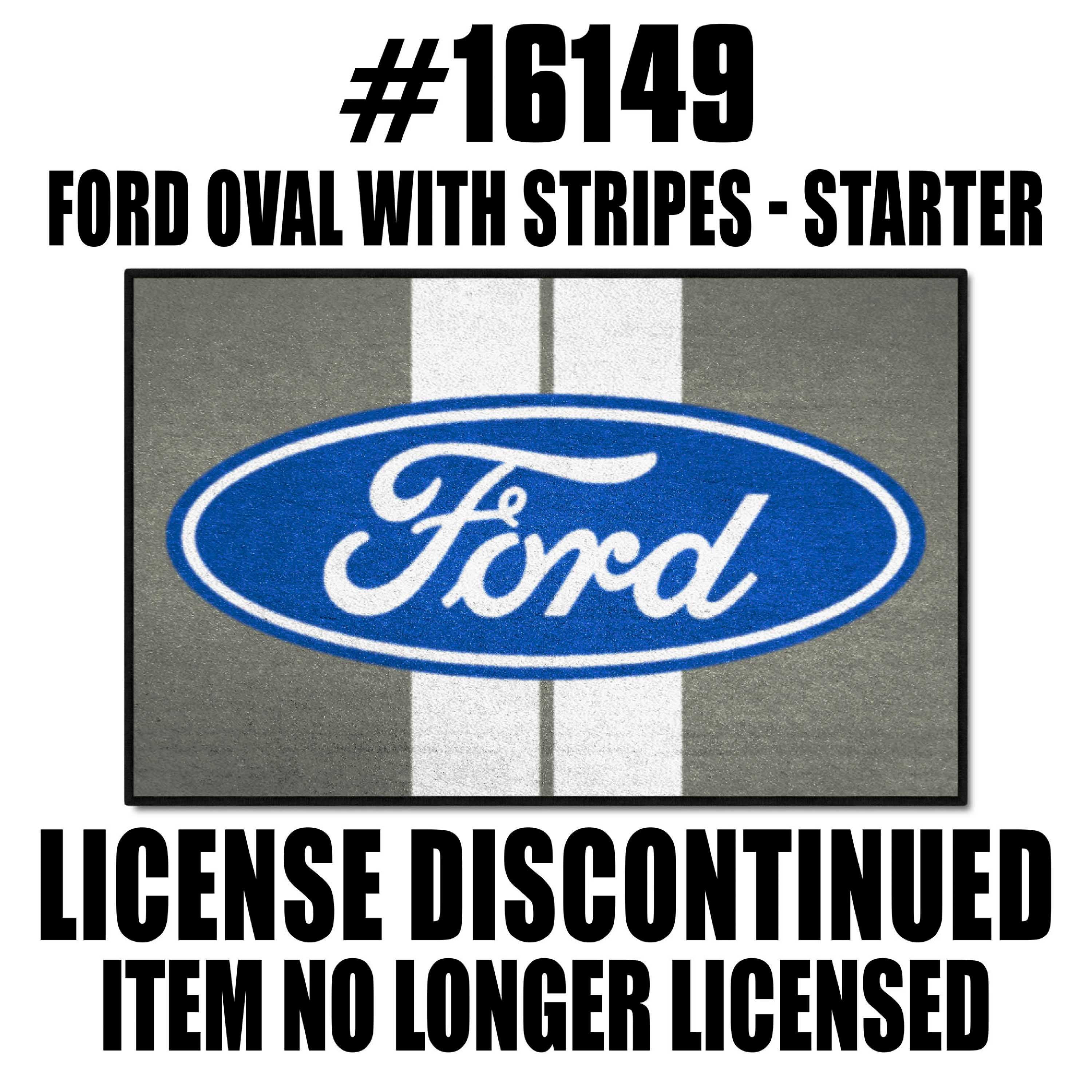 Ford Oval with Stripes Starter Rug 19"x30" - Gray - Walmart.com