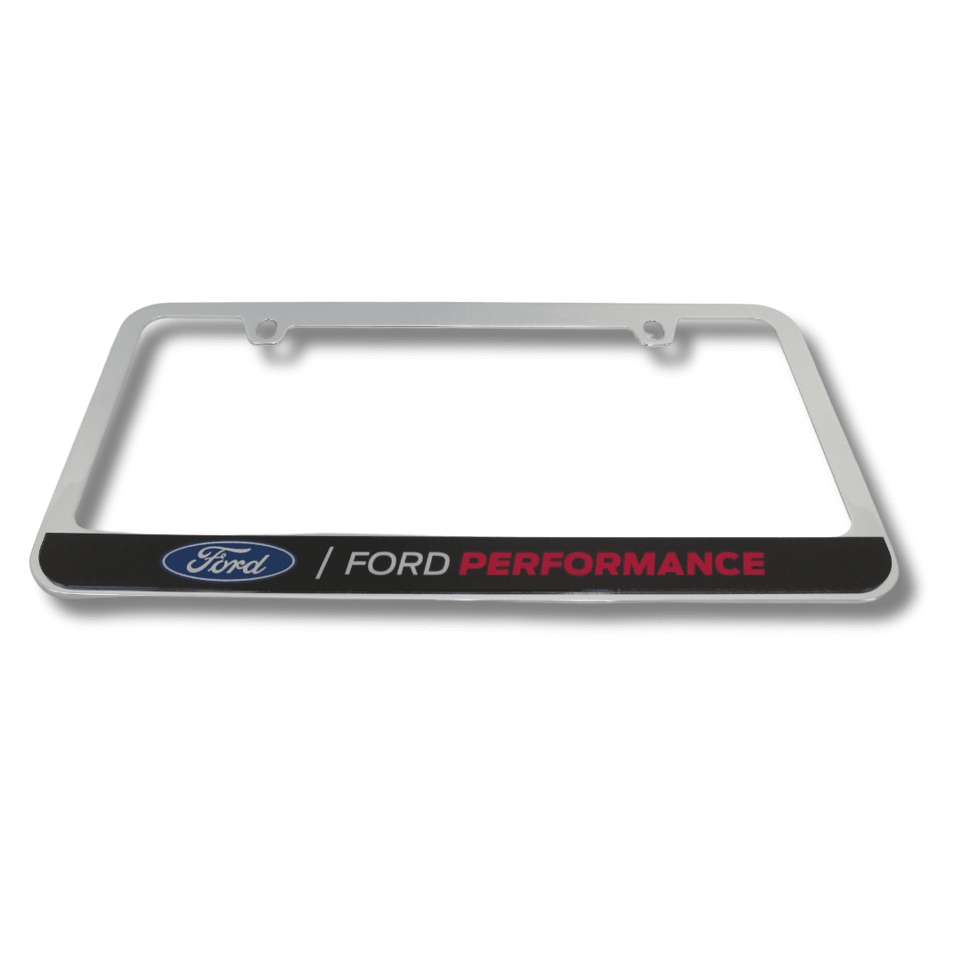Ford Performance Badge Logo Mirror Chrome License Plate Frame Official ...