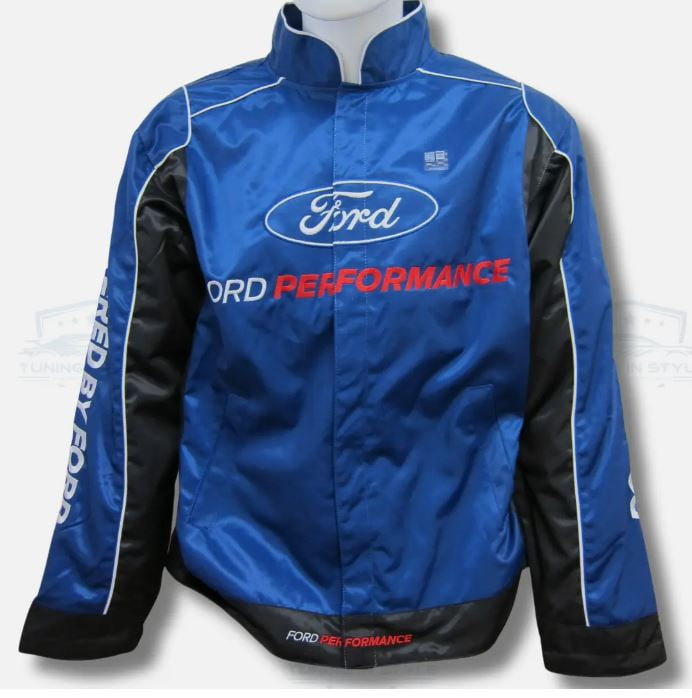 Ford Performance Blue Automotive Racing Windbreaker Jacket Official ...