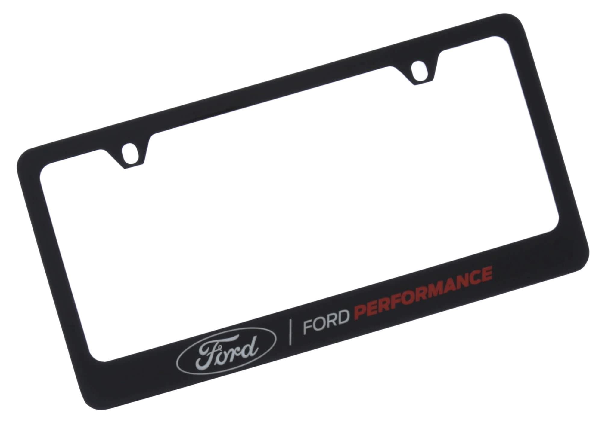 Ford Performance Black Zinc Metal License Plate Frame, 2-Hole Wide ...