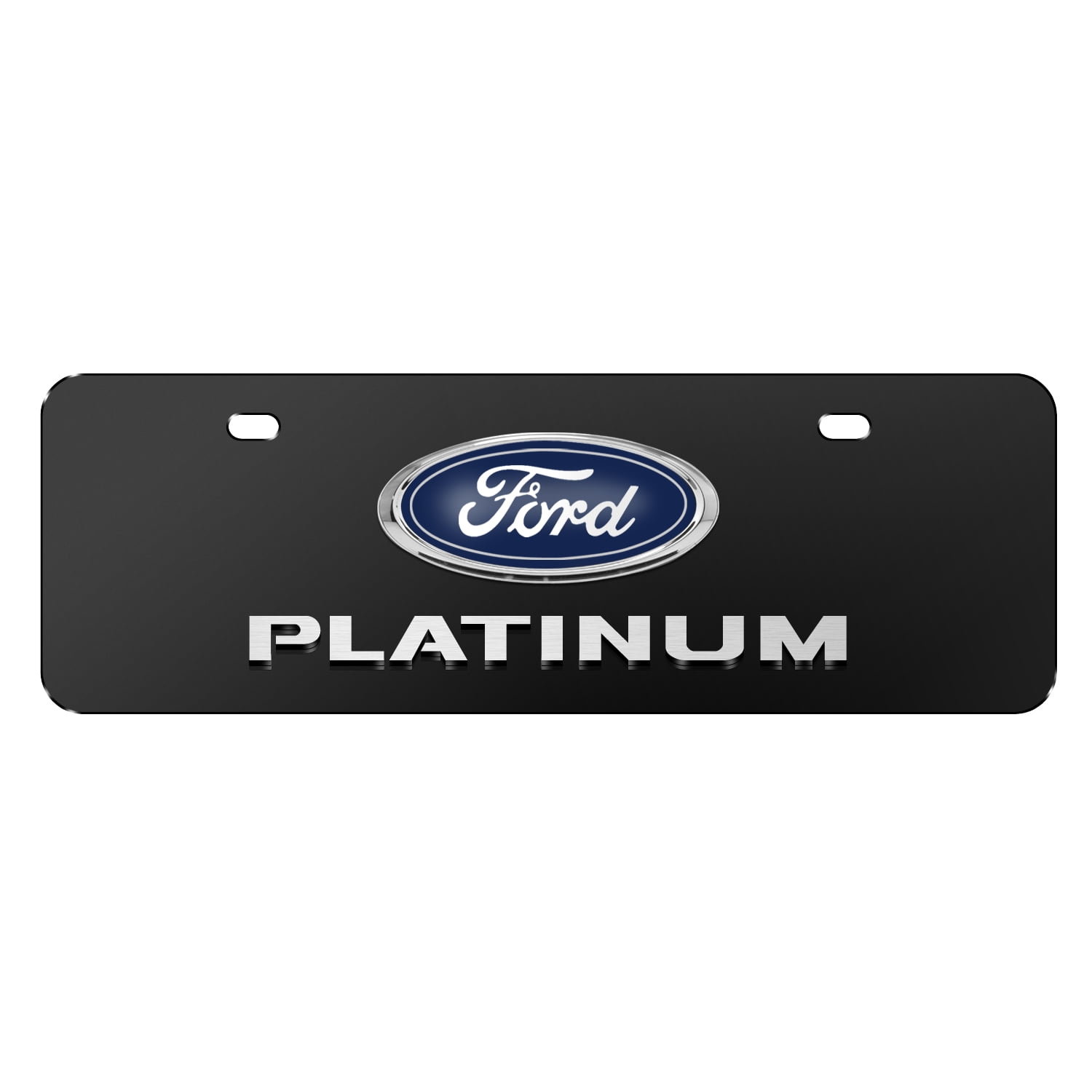 Ford Platinum 3D Logo 12" x 4.25" European Look Black Half-Size ...