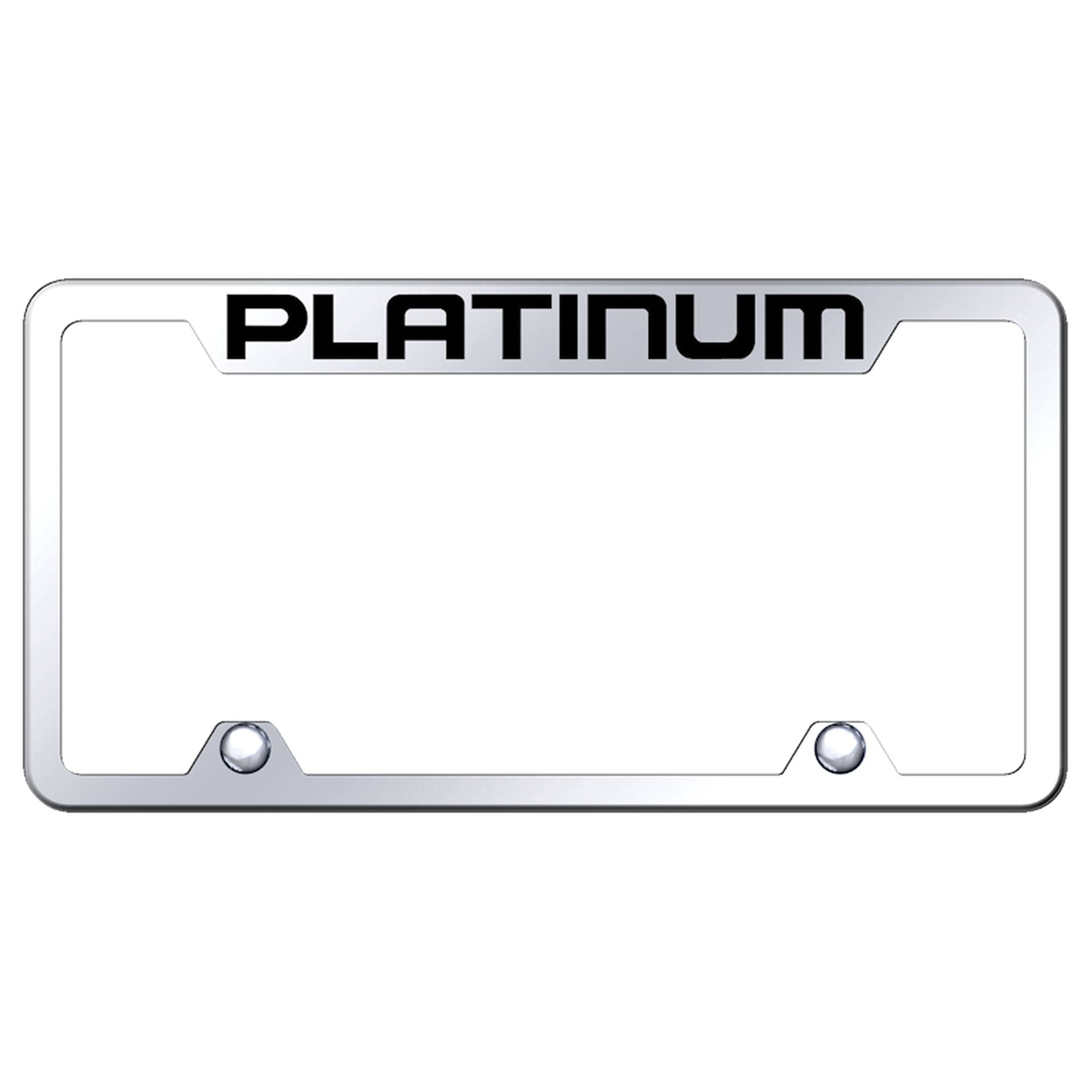 Ford Platinum Logo Stainless Steel Truck Cut-Out License Plate Frame ...
