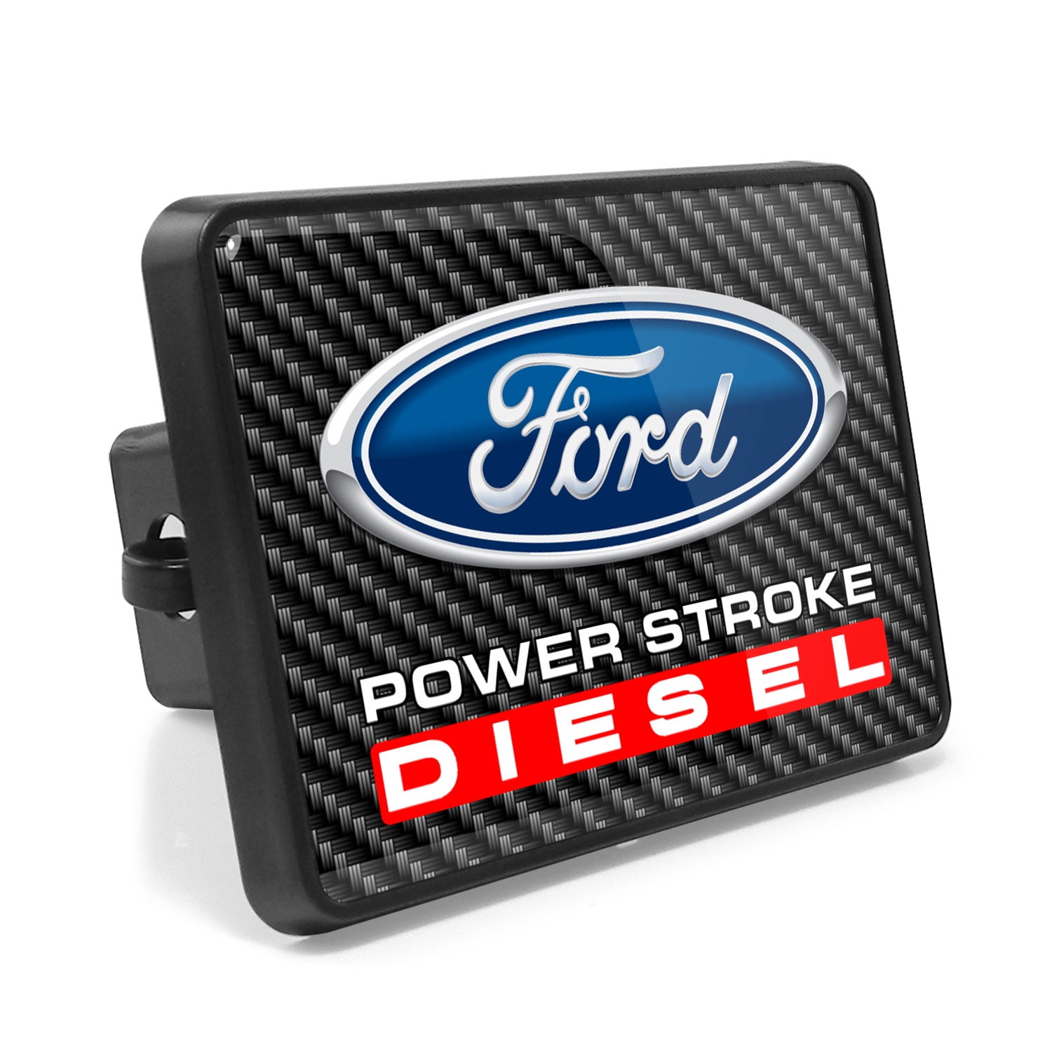 Ford Power-Stroke Diesel UV Graphic Carbon Fiber Look Metal Face-Plate ...