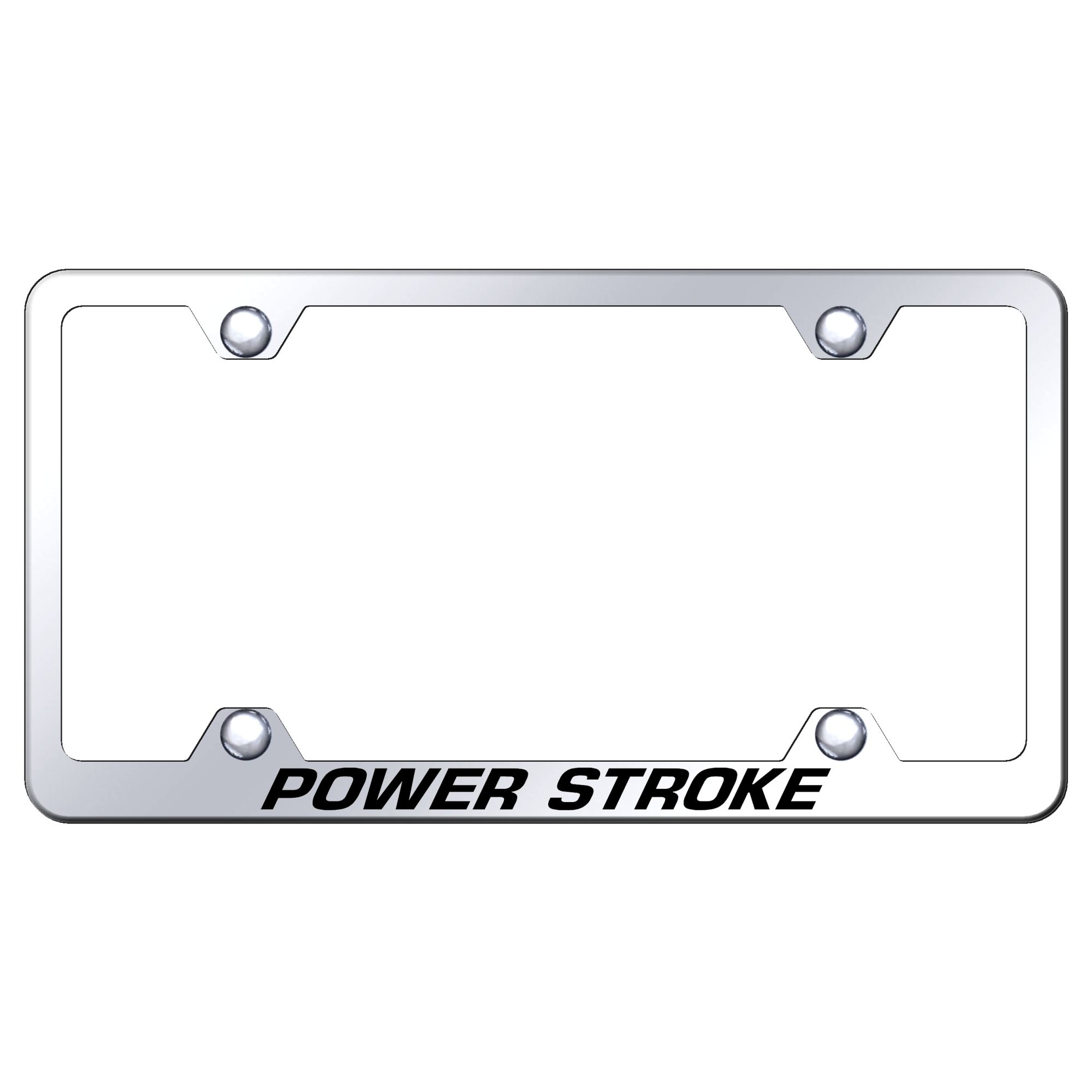 Ford Powerstroke Laser Etched Logo Wide Body License Plate Frame ...