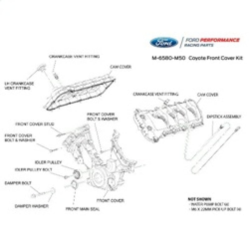 Ford Racing 5.0L Coyote Timing/Front Cover and Cam Cover KIT - Walmart.com
