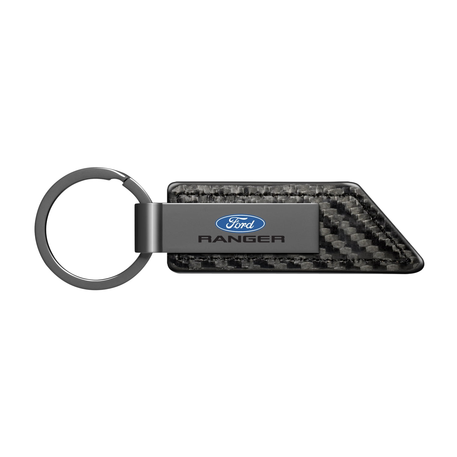 Ford Ranger Black PU Leather Carbon Fiber Texture Strap Black Metal Bar ...