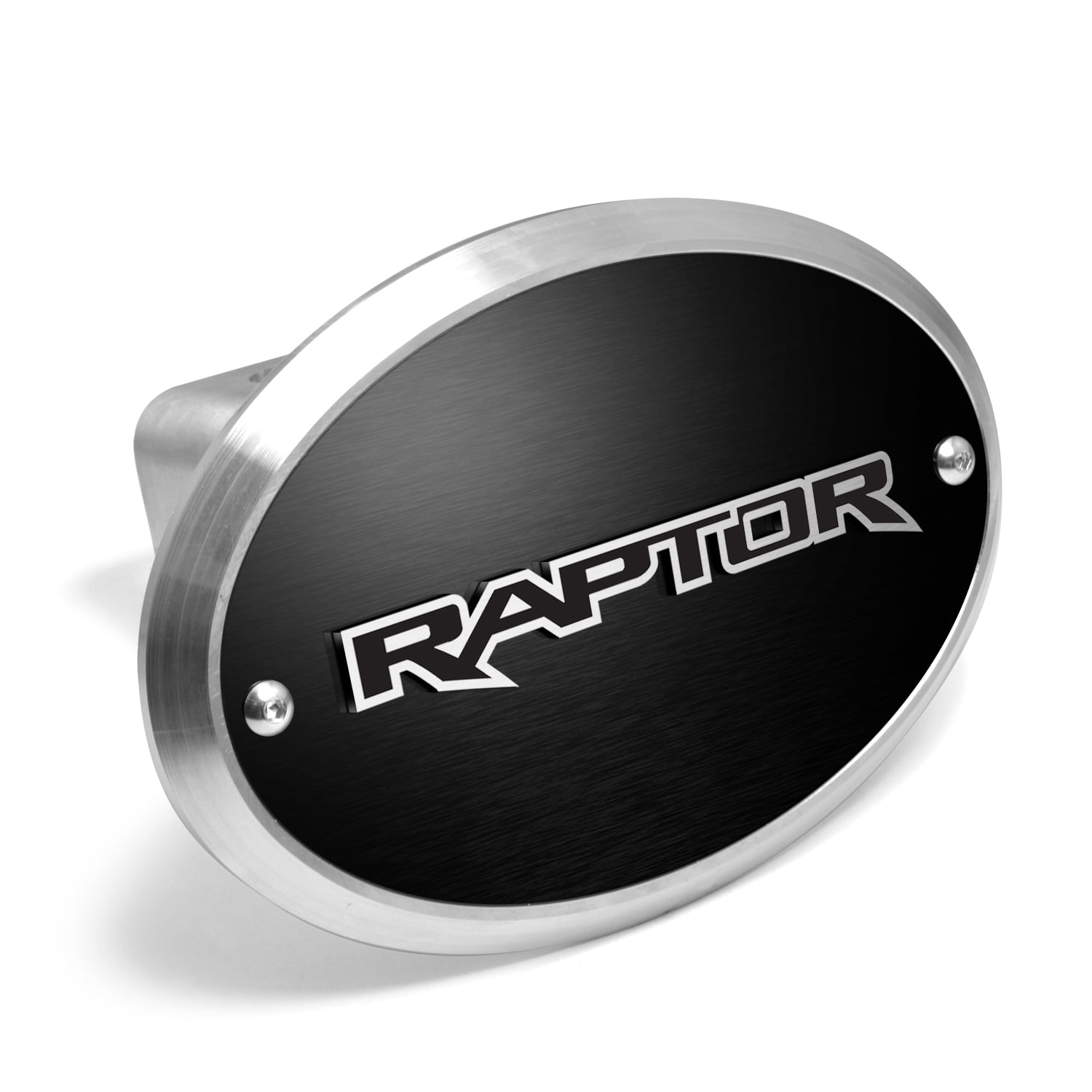 Ford Raptor 3D Logo on Black Oval Billet Aluminum 2 inch Tow Hitch ...