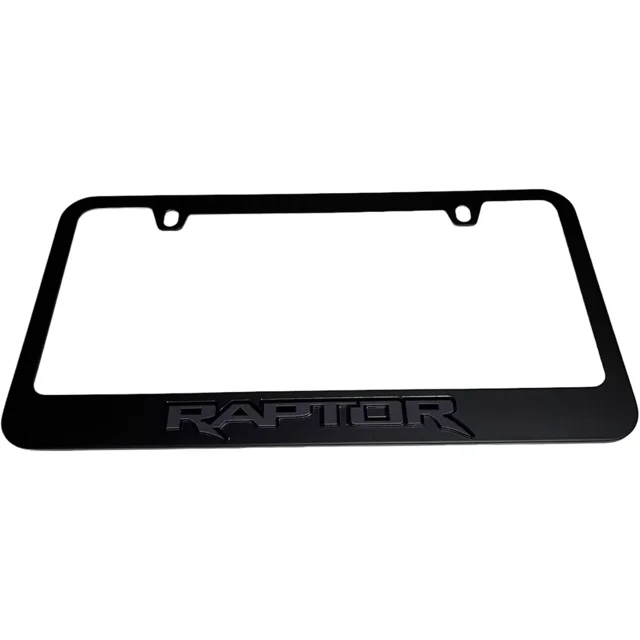 Ford Raptor 3D Monochromatic Black Carbon License Plate Frame Official ...