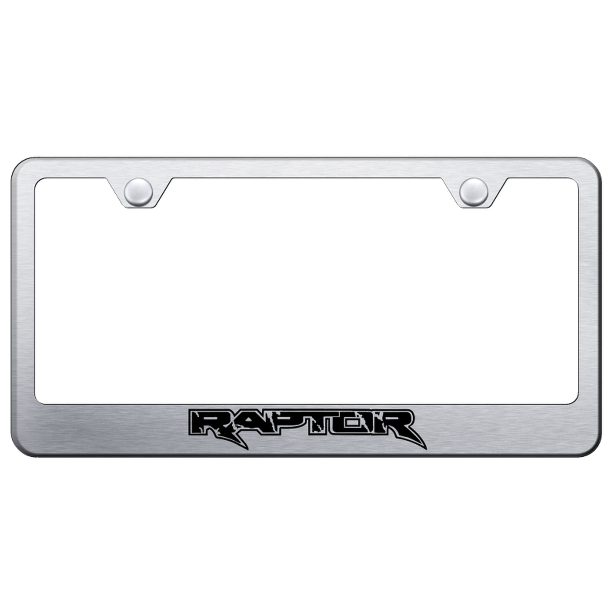 Ford Raptor Laser Etched Logo Stainless Steel License Plate Frame ...