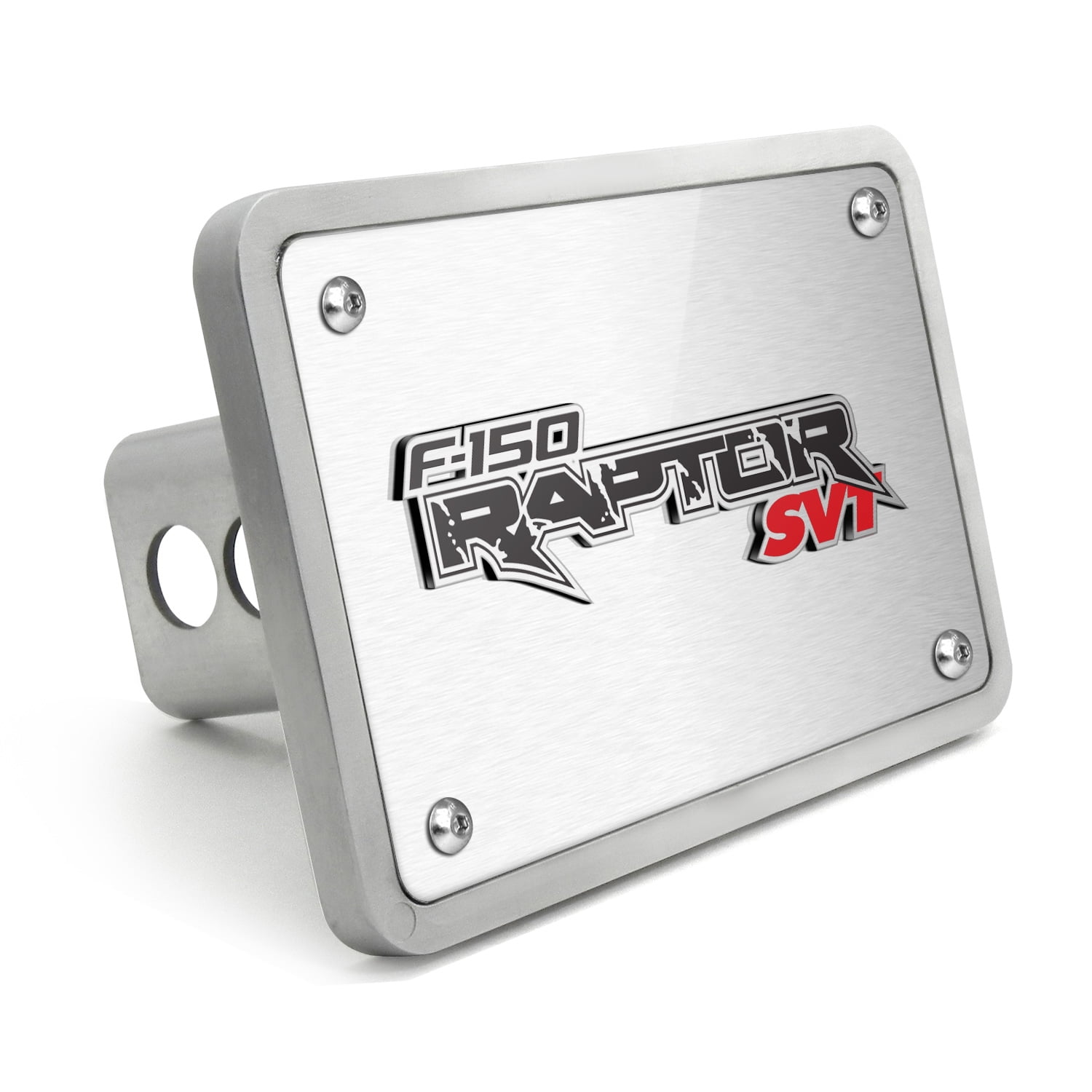 Ford Raptor SVT 3D Logo Brushed thick Billet Aluminum 2 inch Tow Hitch ...