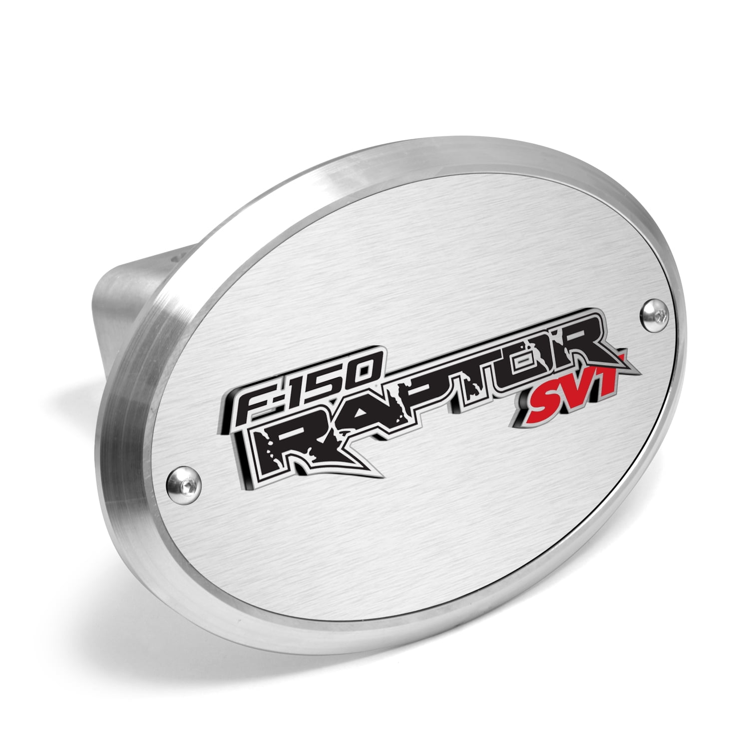 Ford Raptor SVT 3D Logo on Brushed Oval Billet Aluminum 2 inch Tow ...
