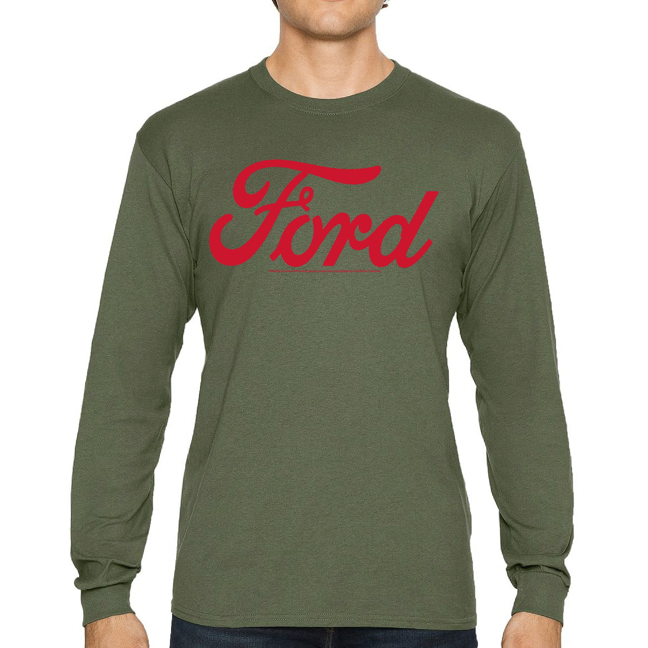 Ford Red Logo Long Sleeve T-shirt Official Trademarked Licensed Classic ...