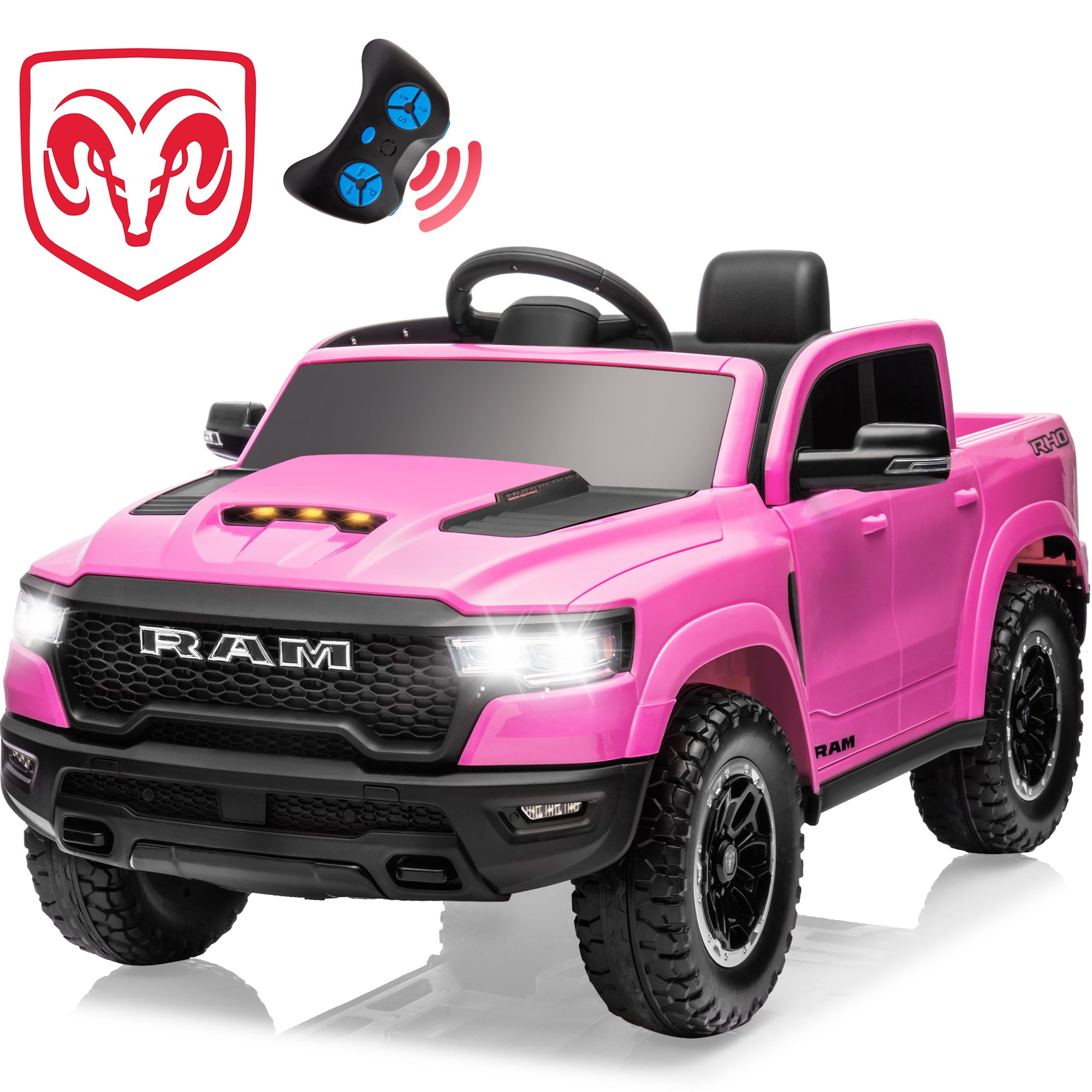 12V Ram Ride on Car Toys for Kids, Licensed Ram 1500 Ride on Truck Toy ...