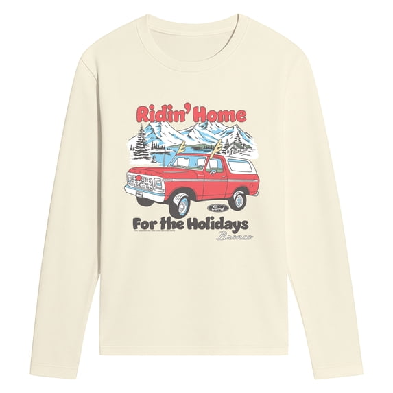 Ford - Ridin' Home Holiday Bronco - Men's Long Sleeve Graphic T-Shirt ...