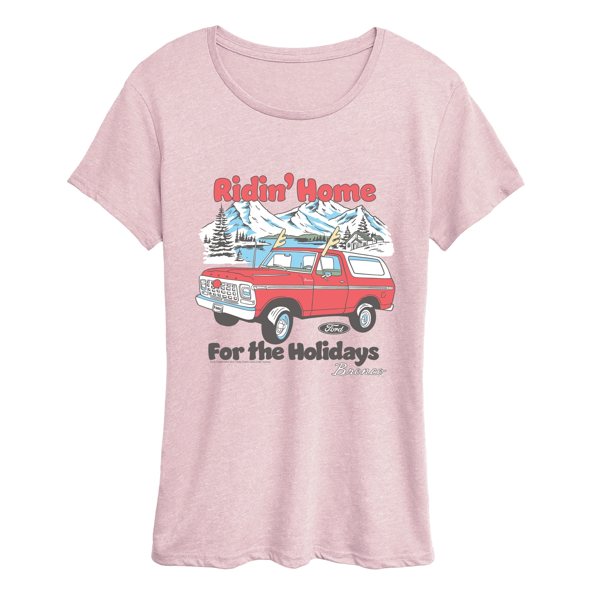 Ford - Ridin' Home Holiday Bronco - Women's Short Sleeve Graphic T ...
