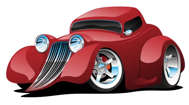 Ford Roadster Sticker Muscle Car Cartoon Phone Decal Water Bottle ...